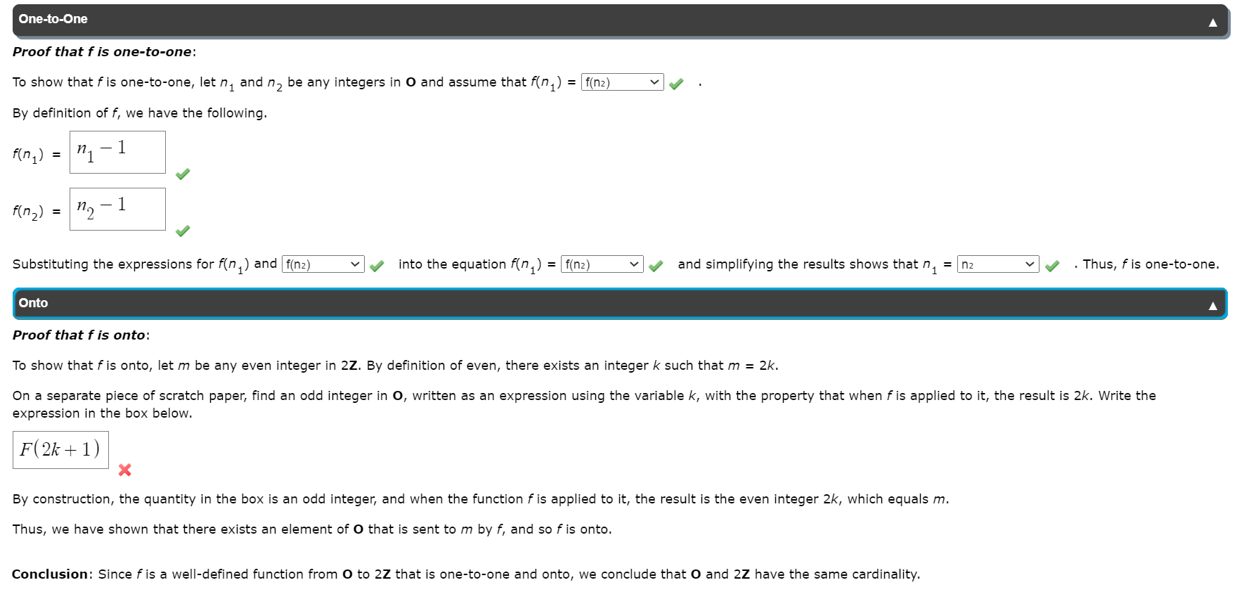 Let o be the set of all odd integers, and let 2Z be | Chegg.com