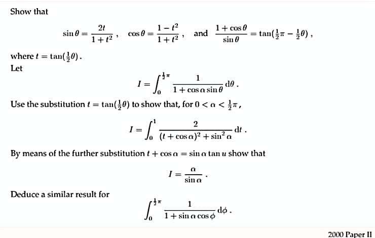 Solved Show that sine 21 1+12 cos 0 = 1-12 1+12 and 1 + cose | Chegg.com
