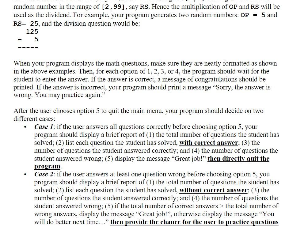 Solved Problem Statement Write a program that can be used as | Chegg.com