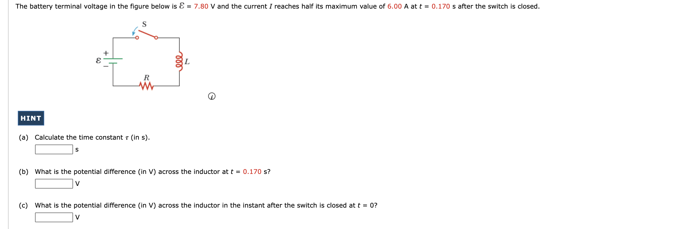 Solved The battery terminal voltage in the figure below is E | Chegg.com
