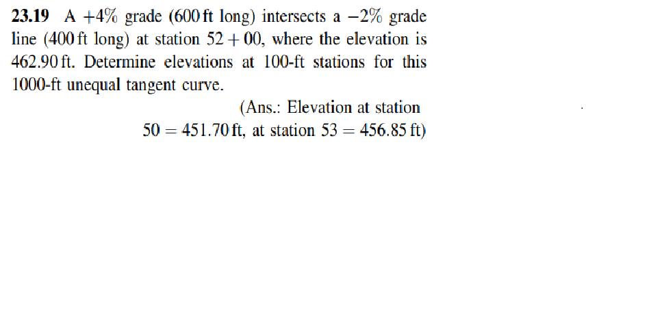 Solved Please show the elevations at all stations and what | Chegg.com