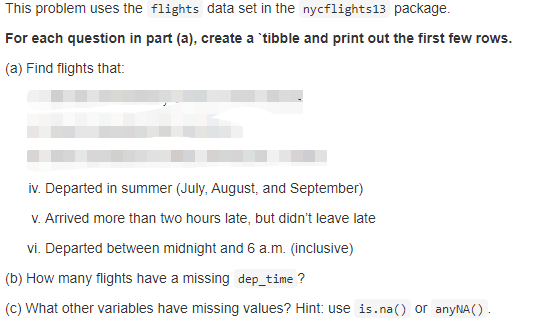 Solved This problem uses the flights data set in the | Chegg.com
