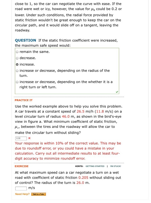 Solved GOAL Calculate the frictional force that causes an | Chegg.com