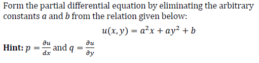 Solved Form the partial differential equation by eliminating | Chegg.com