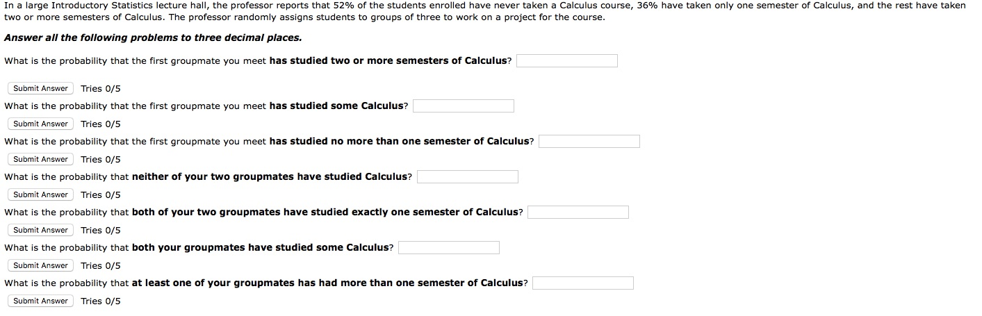 Solved In a large Introductory Statistics lecture hall, the | Chegg.com