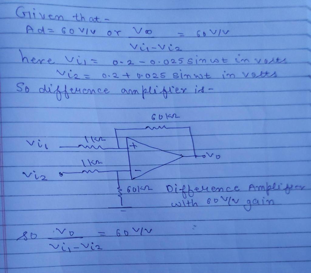 Solved Draw this circuit in psipce using LM741 amplifier, | Chegg.com