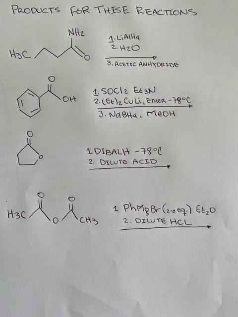 Solved PRODUCTS FOR THISE REACTIONS NH2 1. Li Alla 2. H2O | Chegg.com