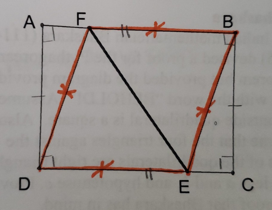 Solved On sides AB and DC of rectangle ABCD, points F and E | Chegg.com