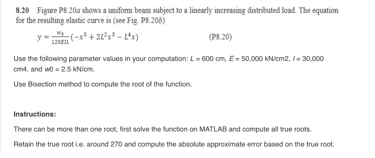 Solved 8.20 Figure P8.20a shows a uniform beam subject to a | Chegg.com