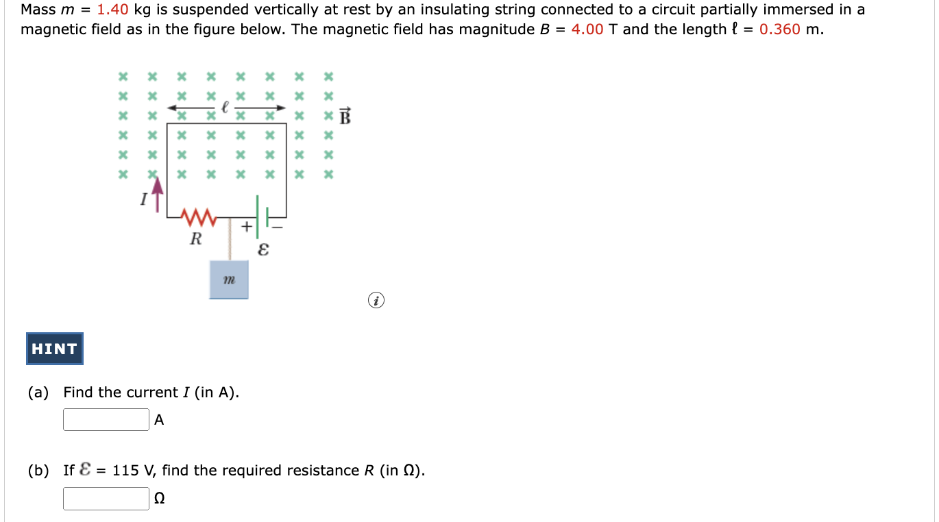 Solved Mass m=1.40 kg is suspended vertically at rest by an | Chegg.com