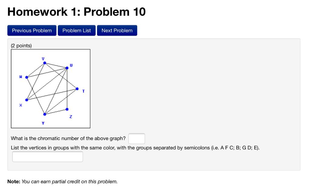 Solved Homework 1: Problem 10 Previous Problem Problem List | Chegg.com