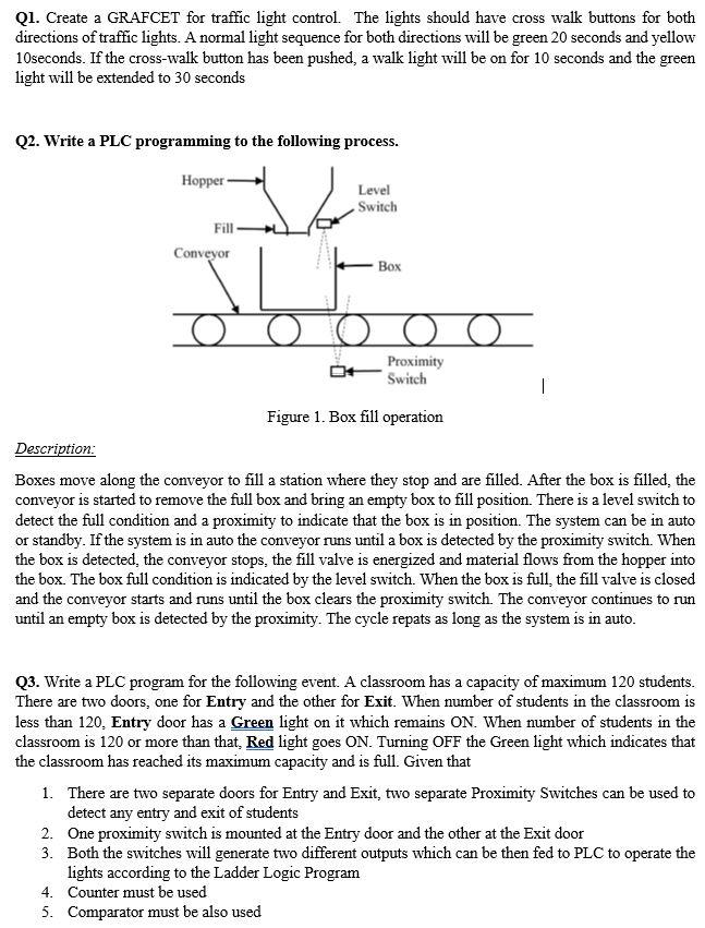 Solved QI. Create a GRAFCET for traffic light control. The | Chegg.com