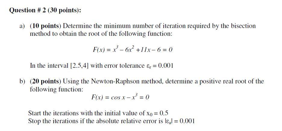Solved Question 2 30 Points A 10 Points Determine 
