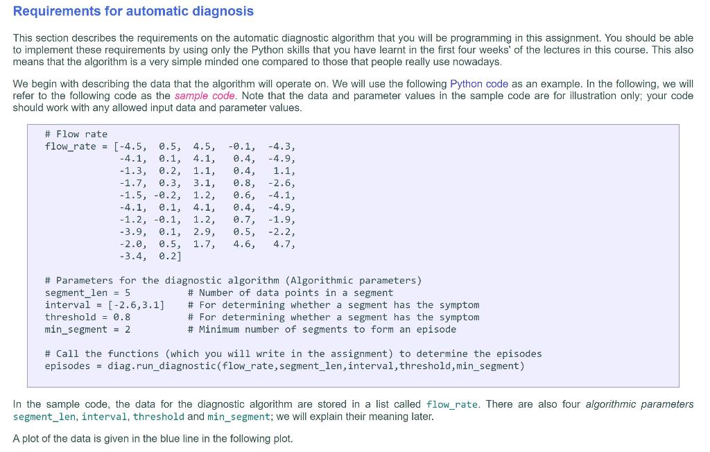 Solved Automatic diagnosis This assignment is inspired by | Chegg.com