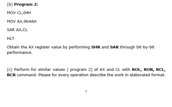Solved show the calculation on paper.assembly language | Chegg.com