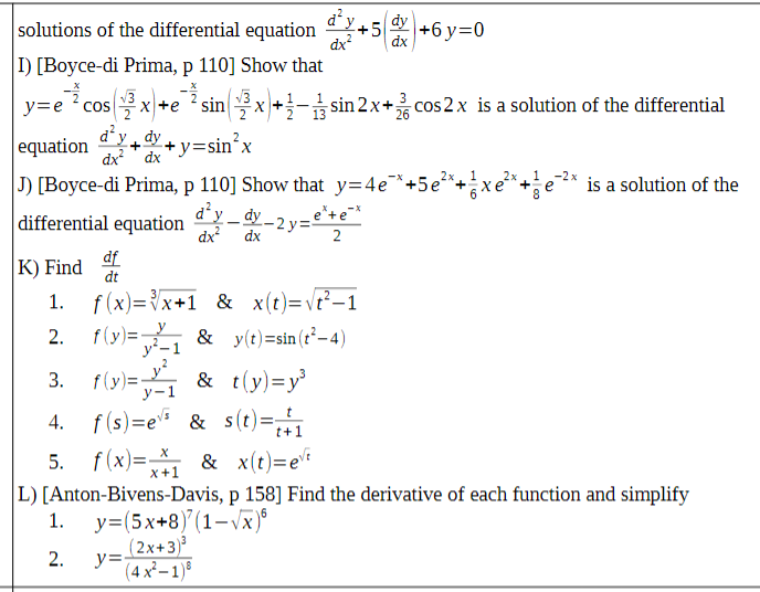 solutions of the differential equation | Chegg.com