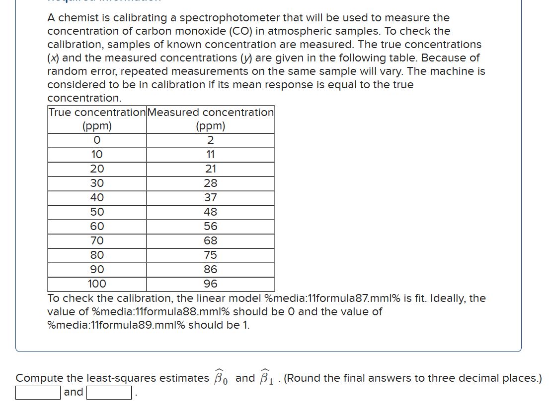 Solved A chemist is calibrating a spectrophotometer that | Chegg.com
