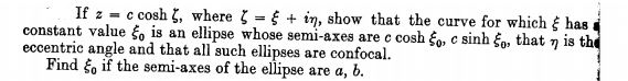 Solved If 2 = c cosh 5, where 5 = 8 + in, show that the | Chegg.com