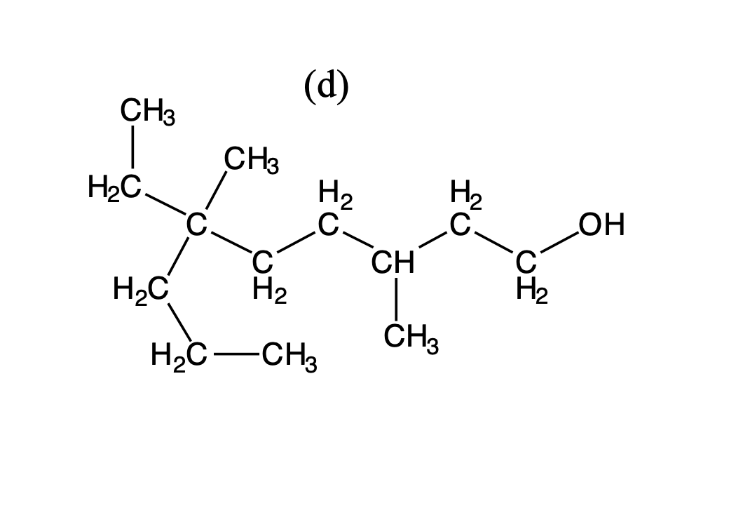 Solved (d) CH3 CH3 H2C. H2 H2 с OH CH H2C C H2 H2 CH3 | Chegg.com
