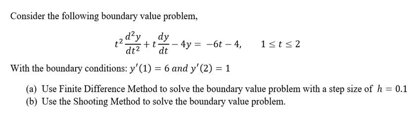 Solved Consider the following boundary value problem, | Chegg.com