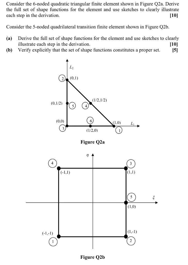 Consider the 6-noded quadratic triangular finite | Chegg.com