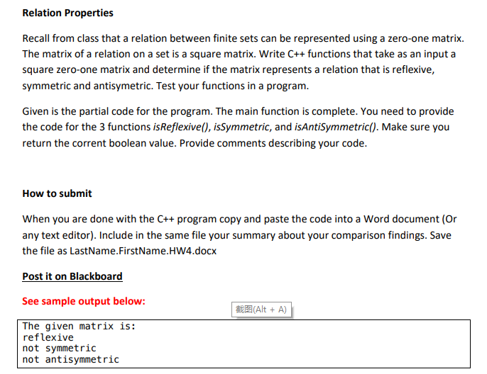 Solved Relation Properties Recall from class that a relation | Chegg.com