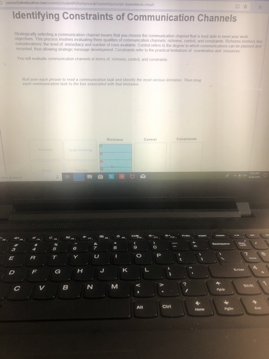 Identifying Constraints of Communication Channels | Chegg.com