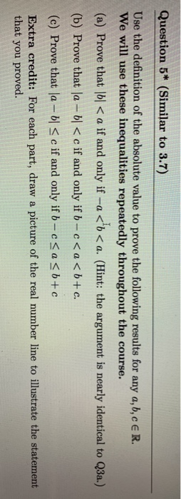 Solved Question 5* (Similar to 3.7) Use the definition of | Chegg.com