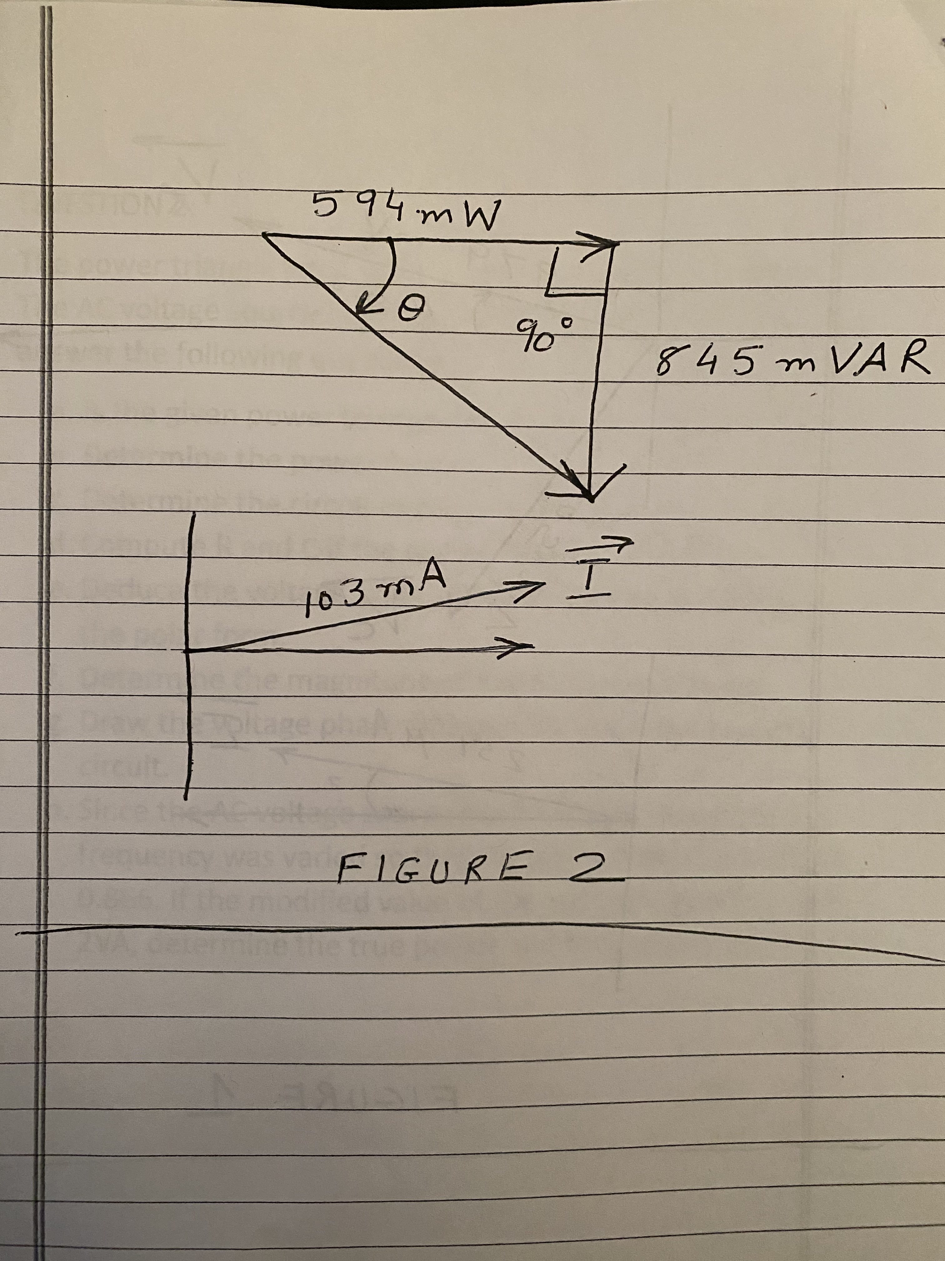 Solved The power triangle for a reactive circuit is given in | Chegg.com