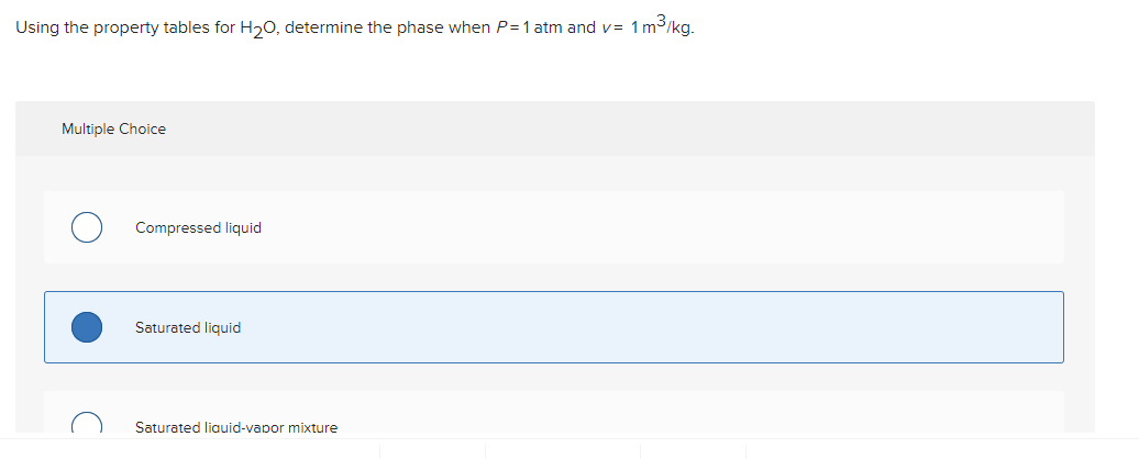 Solved Using the property tables for H2O, determine the | Chegg.com