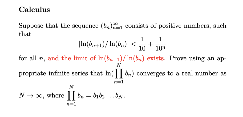 Solved Calculus 1 1 + Suppose that the sequence (bn)=1 | Chegg.com
