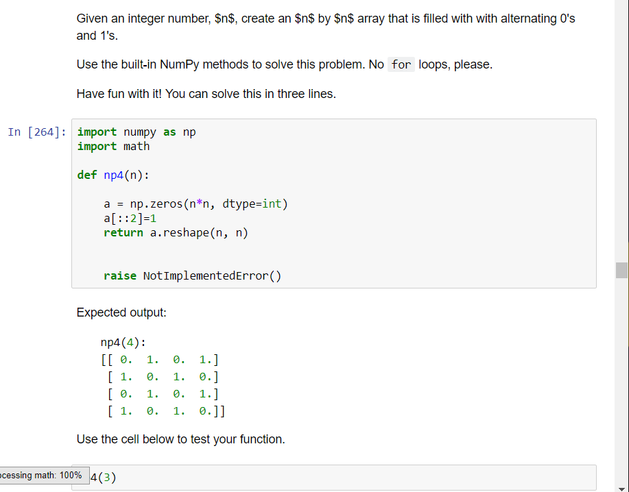 Solved Given An Integer Number N Create An N By N