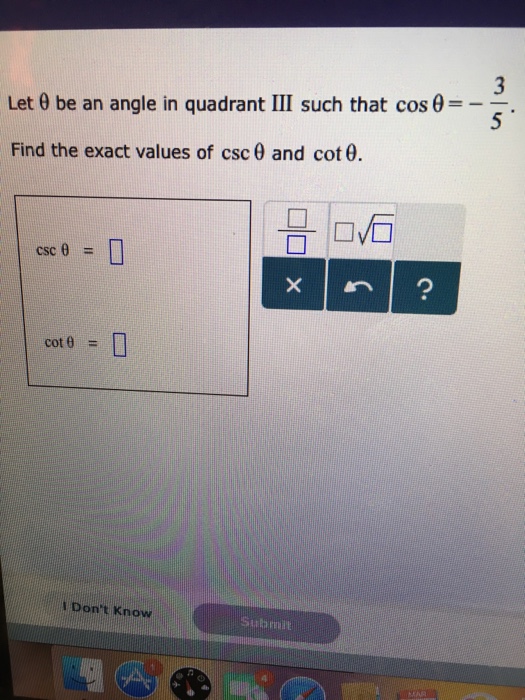 Solved Let theta be an angle in quadrant III such that cos | Chegg.com