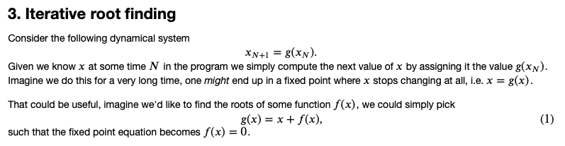 3. Iterative root finding Consider the following | Chegg.com