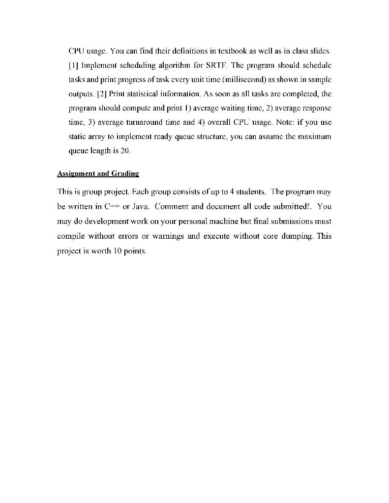 Solved Project 1 (Banker Algorithm) Objective The purpose of | Chegg.com