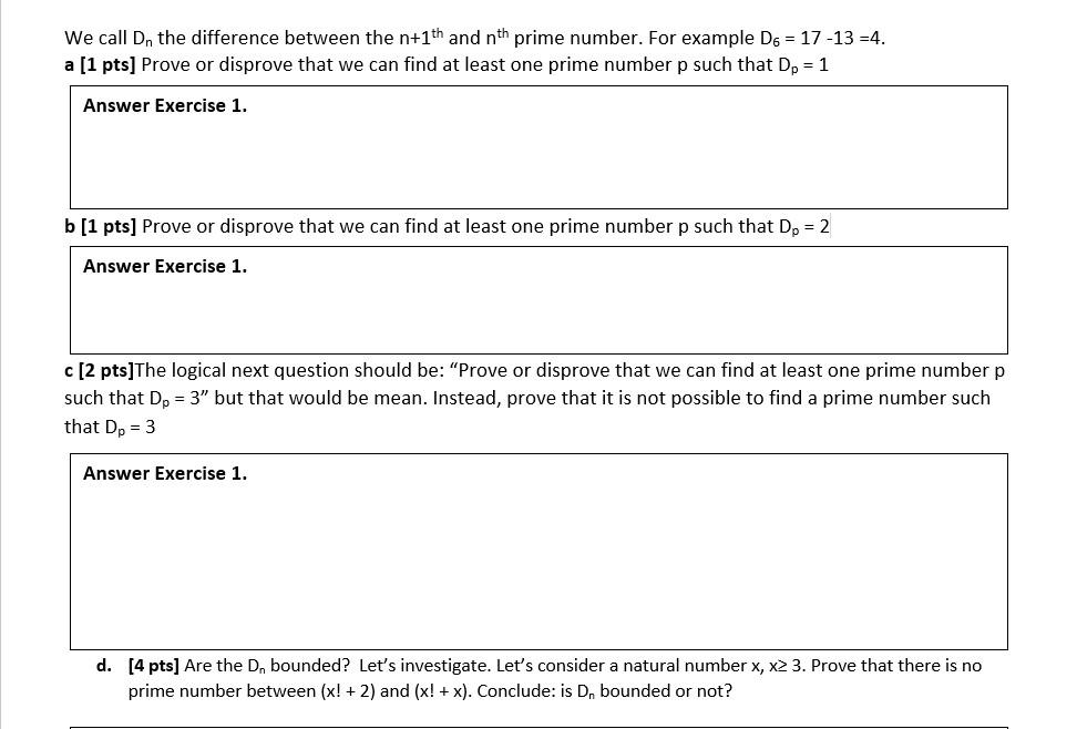 Solved We call Dn the difference between the n+1th and nth | Chegg.com