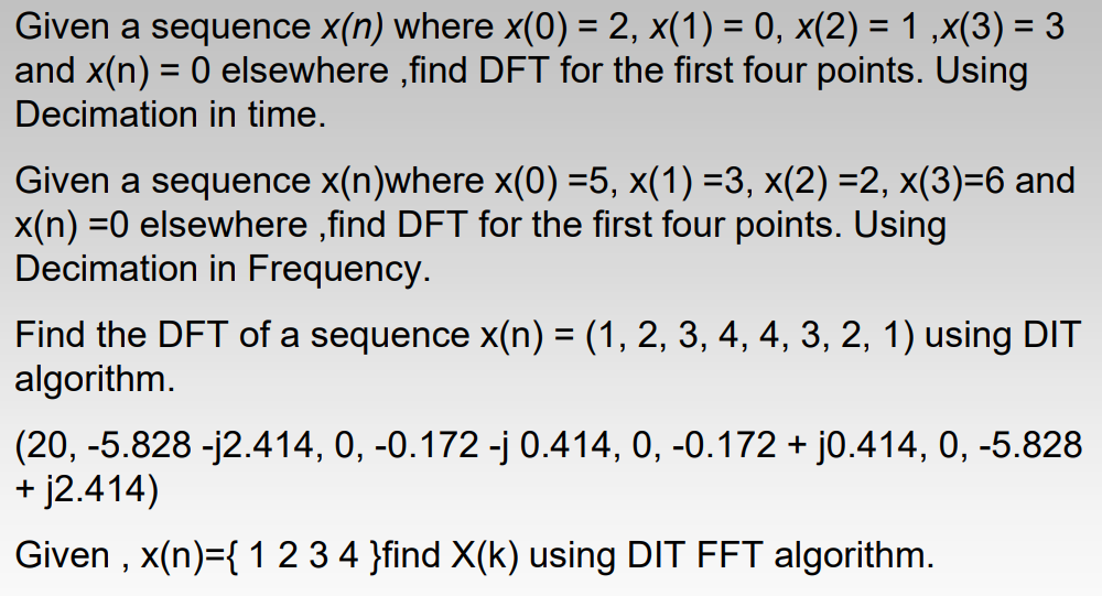 Solved Given a sequence x(n) where x(O) = 2, x(1) = 0, x(2) | Chegg.com