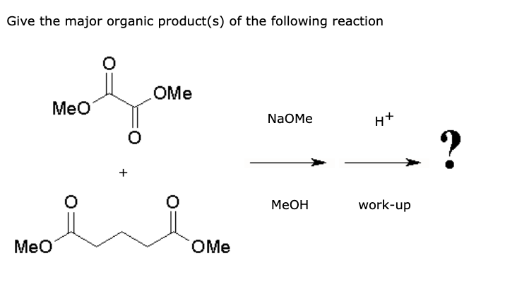 Solved Give the major organic product(s) of the following | Chegg.com
