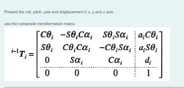 Solved Compute the position and orientation of the tool | Chegg.com
