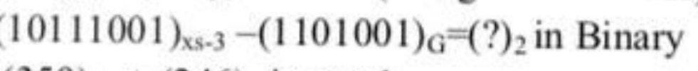 Solved 10111001)xs-3 -(1101001)G(?)2 in Binary | Chegg.com