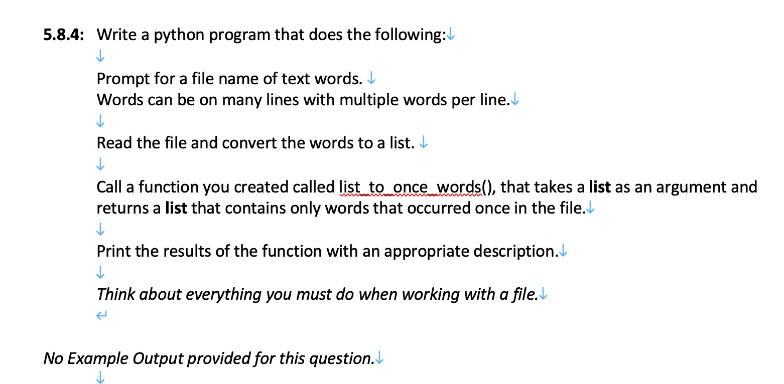 Solved 5.8.4: Write a python program that does the | Chegg.com