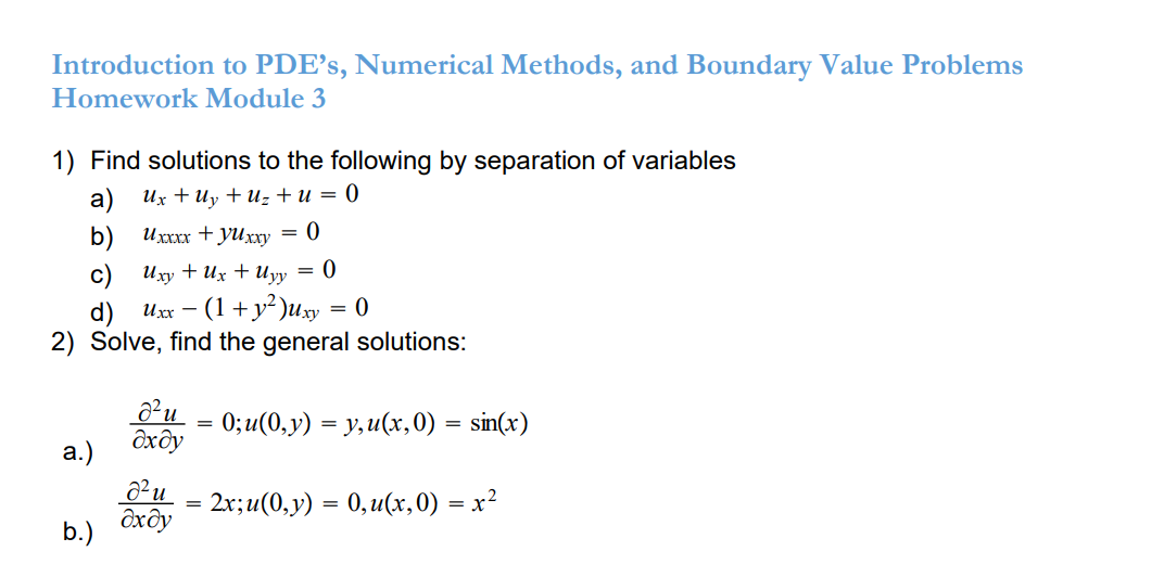 Solved Introduction to PDE's, Numerical Methods, and | Chegg.com