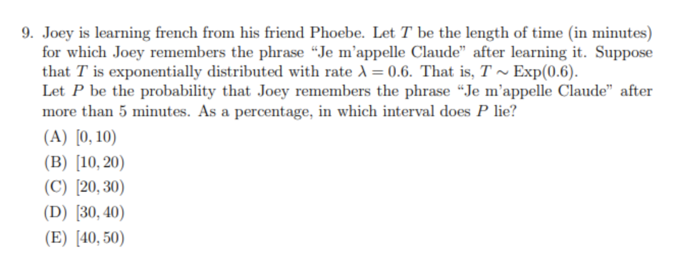 Solved 9. Joey is learning french from his friend Phoebe. | Chegg.com