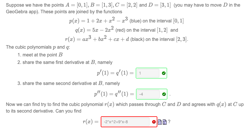 Solved In the theory of splines, we try to find simple | Chegg.com