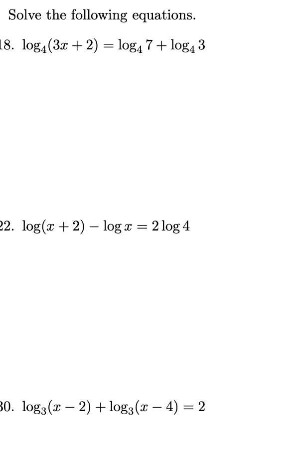 Solved Express the following in terms of logarithms of x, y, | Chegg.com