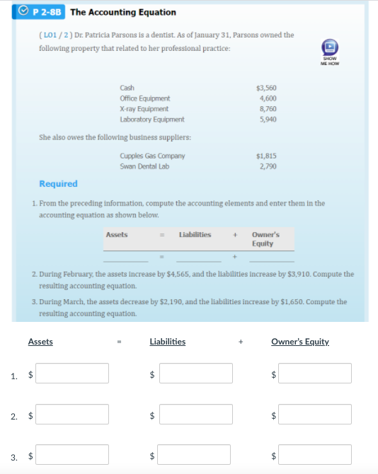 Solved Simple accounting equation: Use picture below to | Chegg.com