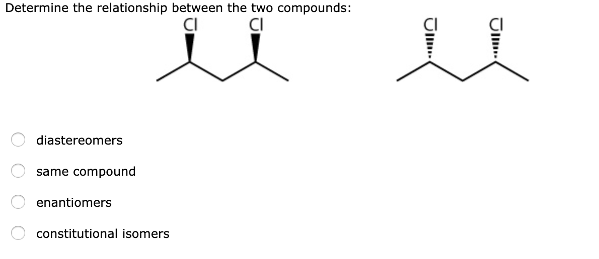 Solved Determine the relationship between the two compounds: | Chegg.com