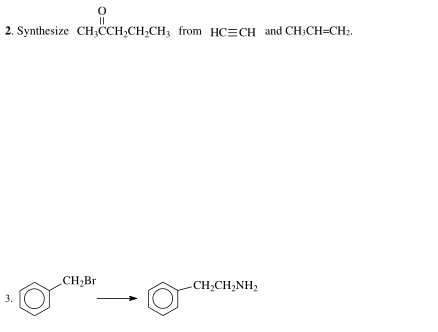 Solved II 2. Synthesize CH3CCH CH CHz from HCECH and CH | Chegg.com