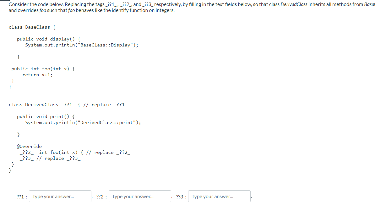 Solved Consider the code below. Replacing the tags_??1_, | Chegg.com