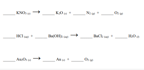Solved Balance each of the following chemical equations | Chegg.com